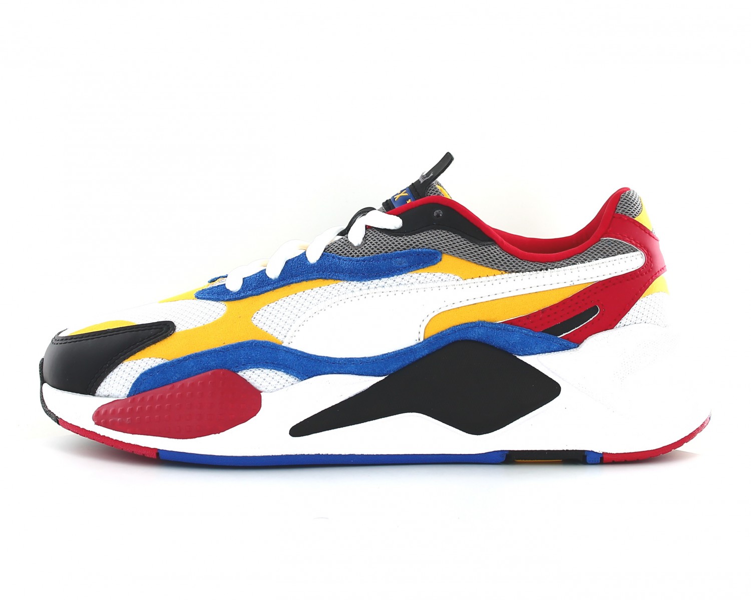 Puma Rsx 3 puzzle Blanc rouge noir bleu jaune 371570.04 Puma Rsx 3 puzzle Blanc rouge noir bleu jaune 371570.04